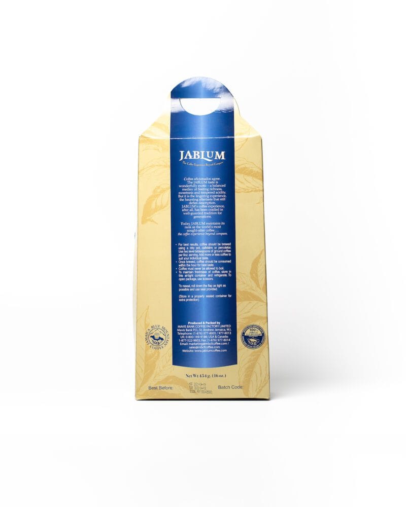 Jablum Gold Whole Beans - Jamaica Blue Mountain Coffee
